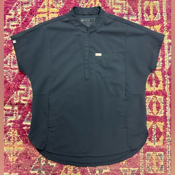 Figs | Tops | Figs Montex Classic Mock Neck Scrub Top Night Sky Limited ...